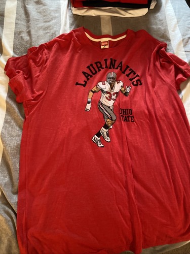 Homage Ohio State James Laurinaitis T-Shirt Red 3XL | eBay