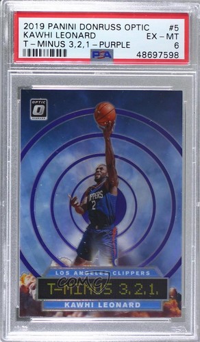 2019-20 Panini Donruss Optic - T-Minus 3, 2, 1 Kawhi Leonard #5 Purple ...