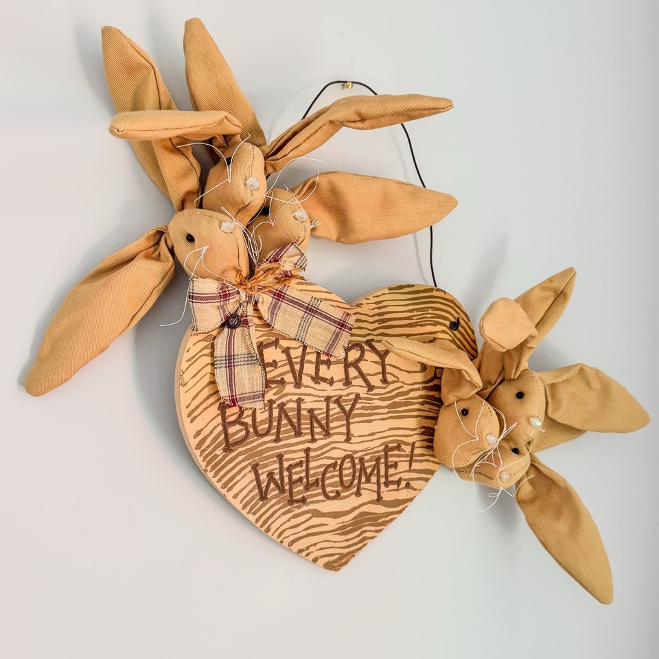 Simply Adorable-Every Bunny Welcome-Easter/Spring Decor-6 Bunnies Pose ...