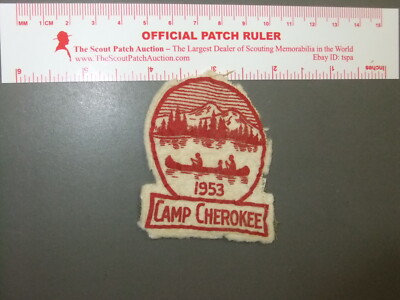 Boy Scout Camp Cherokee 1953 felt 0253EE | eBay