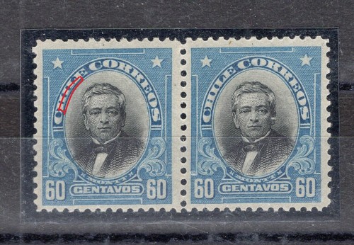 CHILE 1912 Manuel Montt ABN pair MH scarce RETOUCHED | eBay
