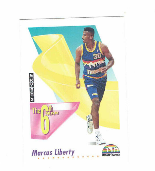 Marcus Liberty Denver Nuggets #438 Skybox 6th Man 1992 #Basketball Card ...