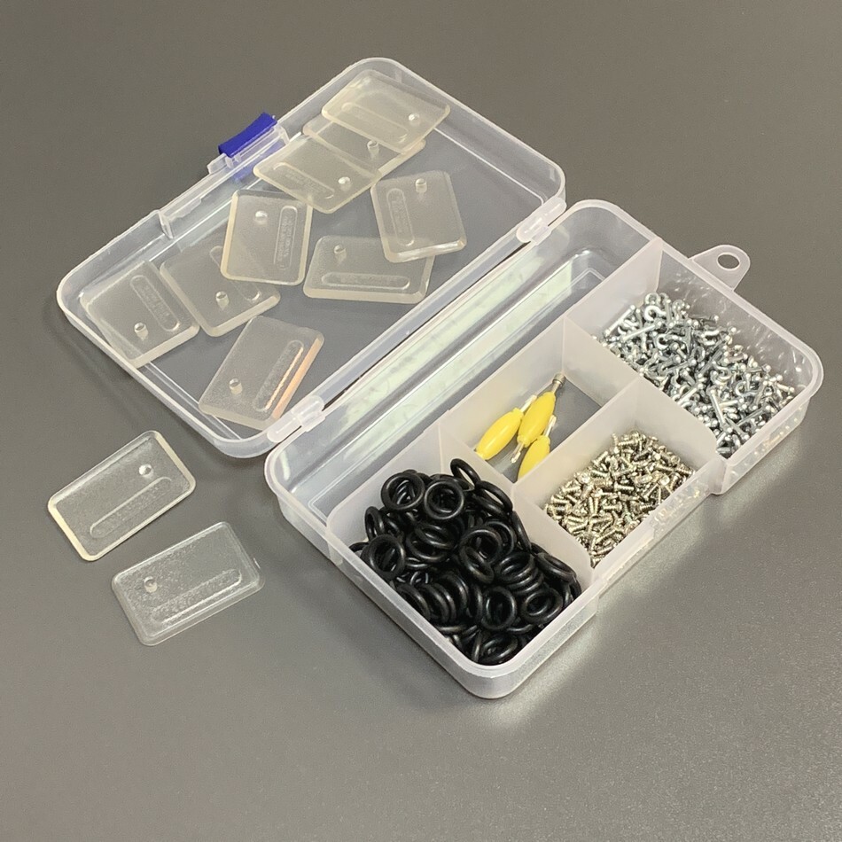 Gi Joe part Repair Box 100 T Hook 100 O-Rings 200 Screws & 10 Stand & 4 ...