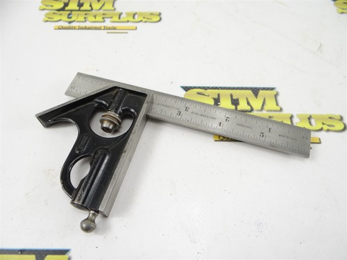 STARRETT 6" COMBINATION SQUARE NO.4 GRAD MADE IN USA | eBay