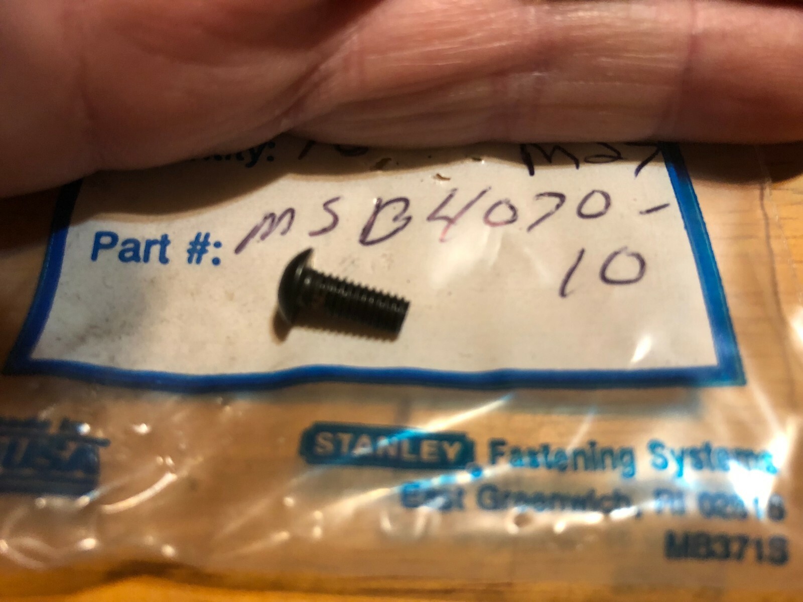 Bostitch OEM MSB4070-10 Screw-Sbhcs-M4x0.70X for sale online | eBay