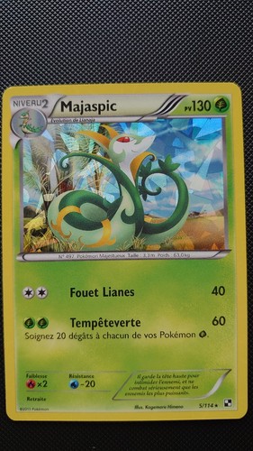 CARTE POKEMON Majaspic HOLO DECK 5/114 HOLO NOIR ET BLANC Base | eBay