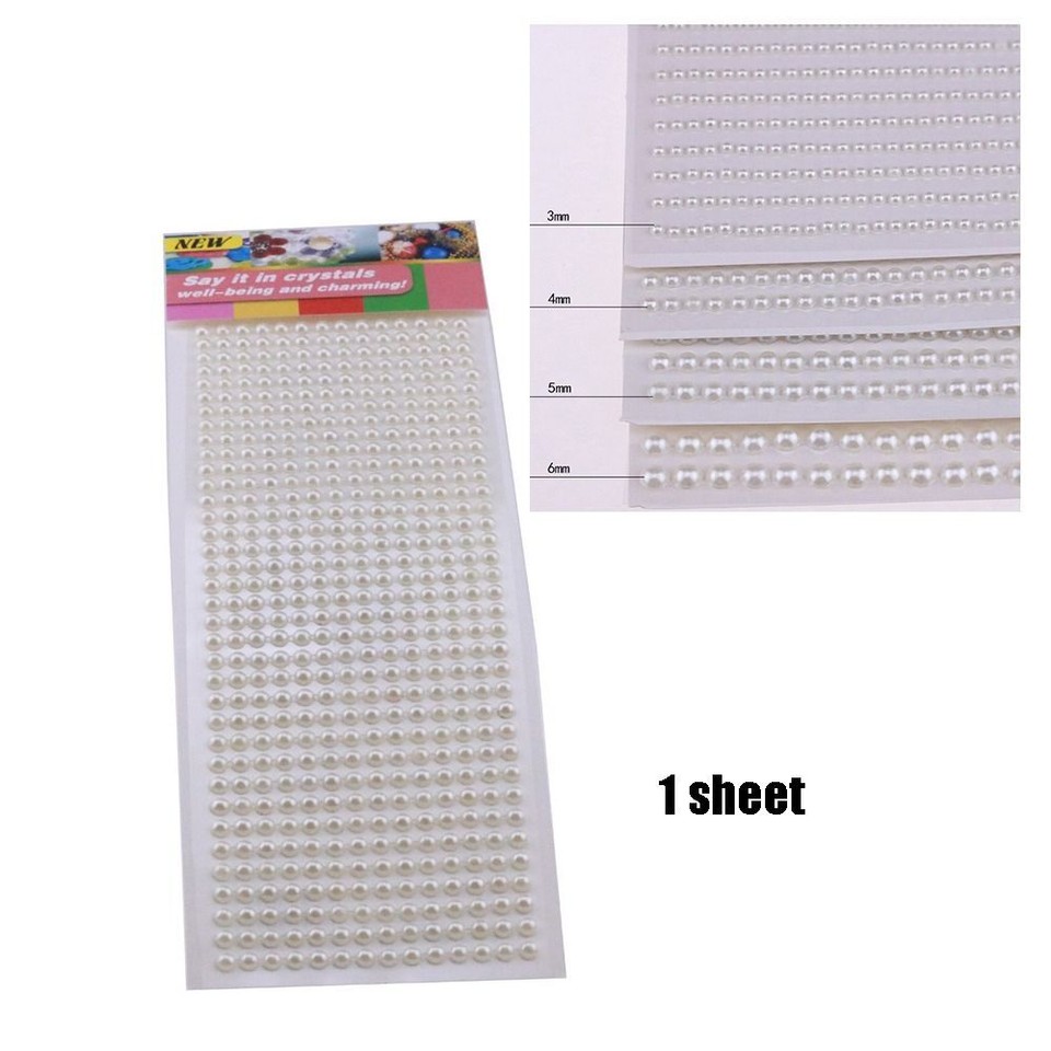 Self Adhesive Hair Pearls Stick Face Pearls Stickers for Hair Face ...