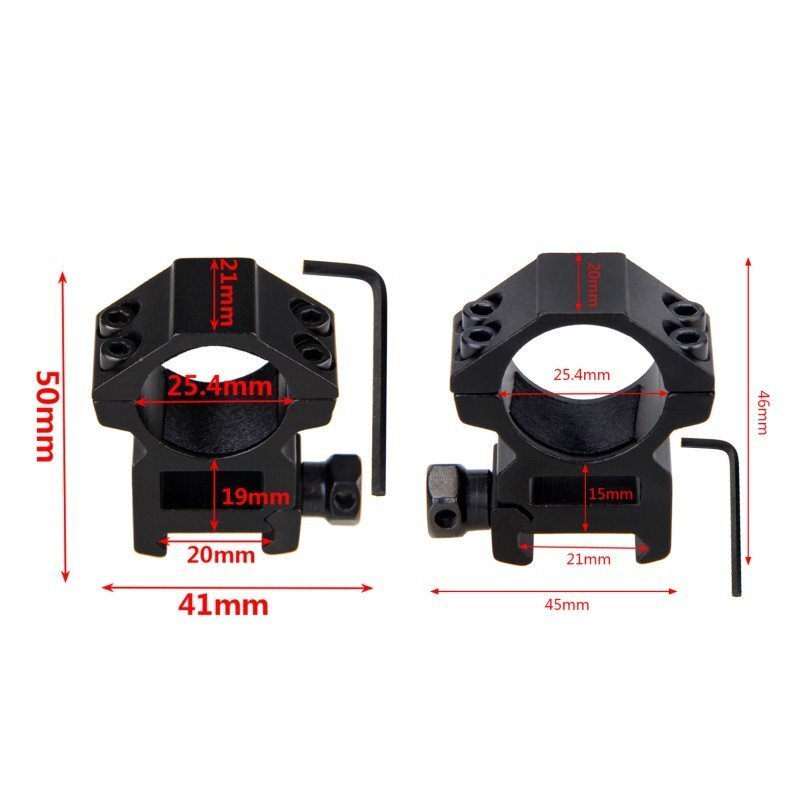 Tactical Rifle Hunting Scope Mount Adapter Scope Ring 20mm Weaver ...