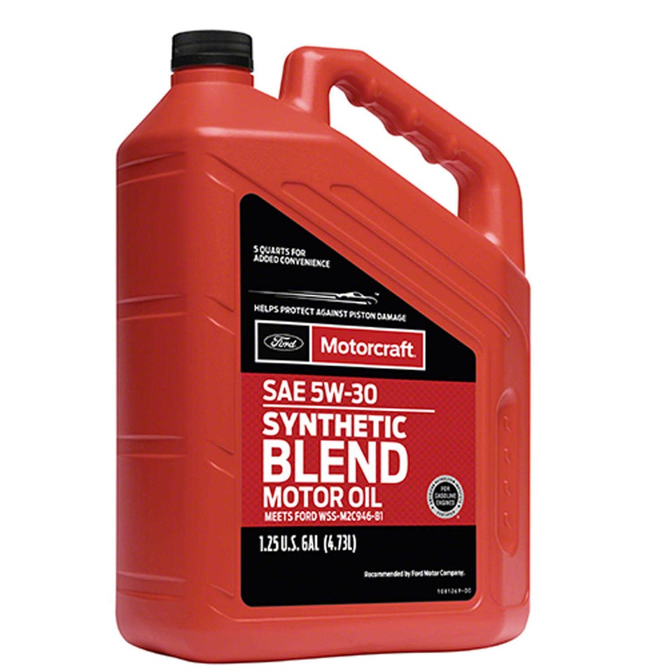 Engine Oil-Premium Synthetic Blend Motor Oil - 5 Quart Motorcraft XO ...
