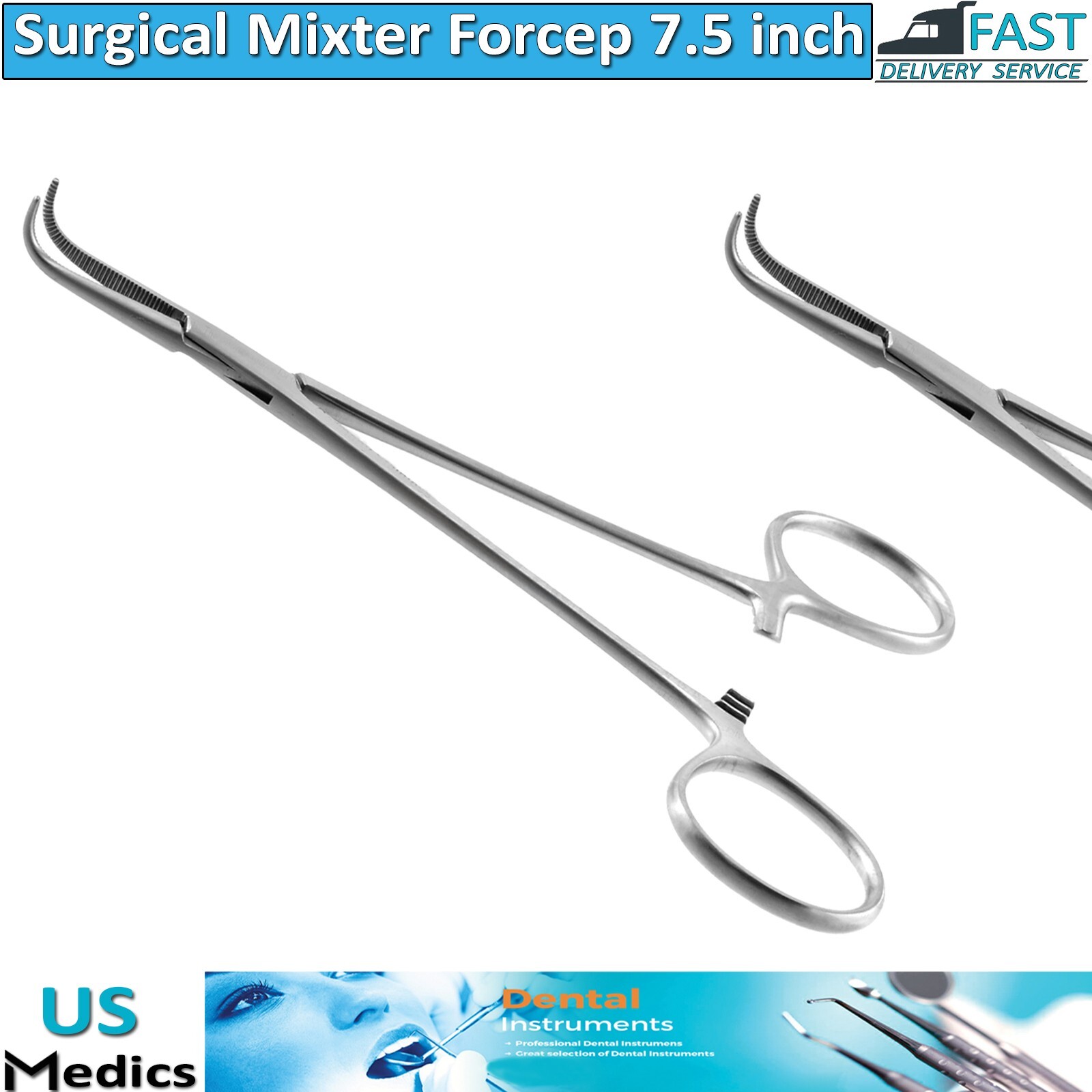 Hemostatic Surgical Mixter Forceps 7.5'' Surgical Dissecting Ligature ...
