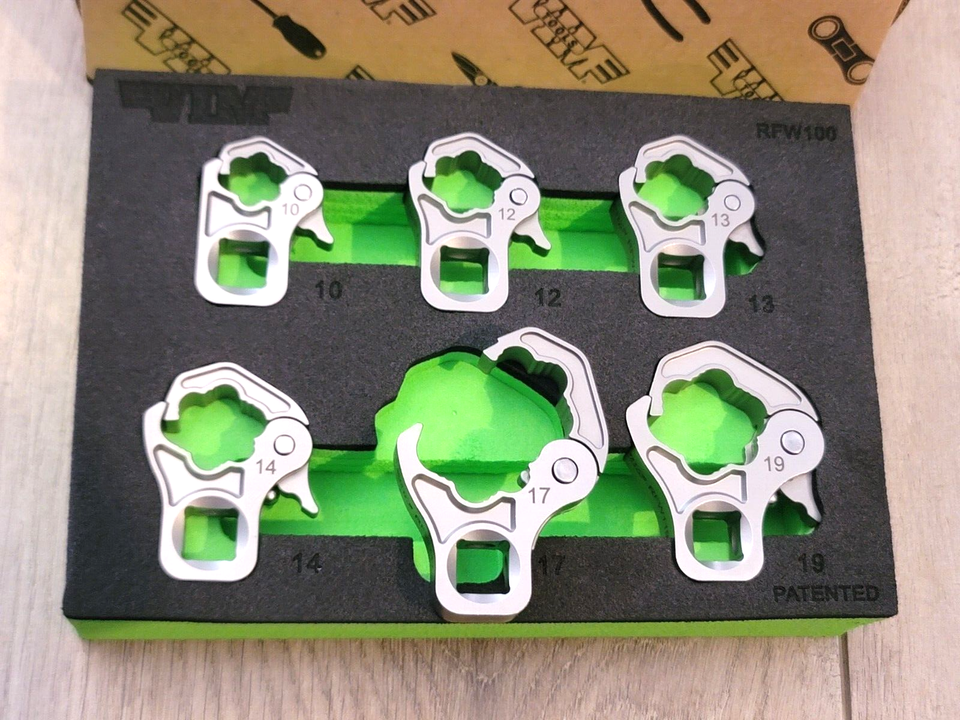 NEW Vim Tools 6pc 3/8" dr Ratcheting Flare Nut Wrench Set 10-19mm w/Tray #RFW100 | eBay