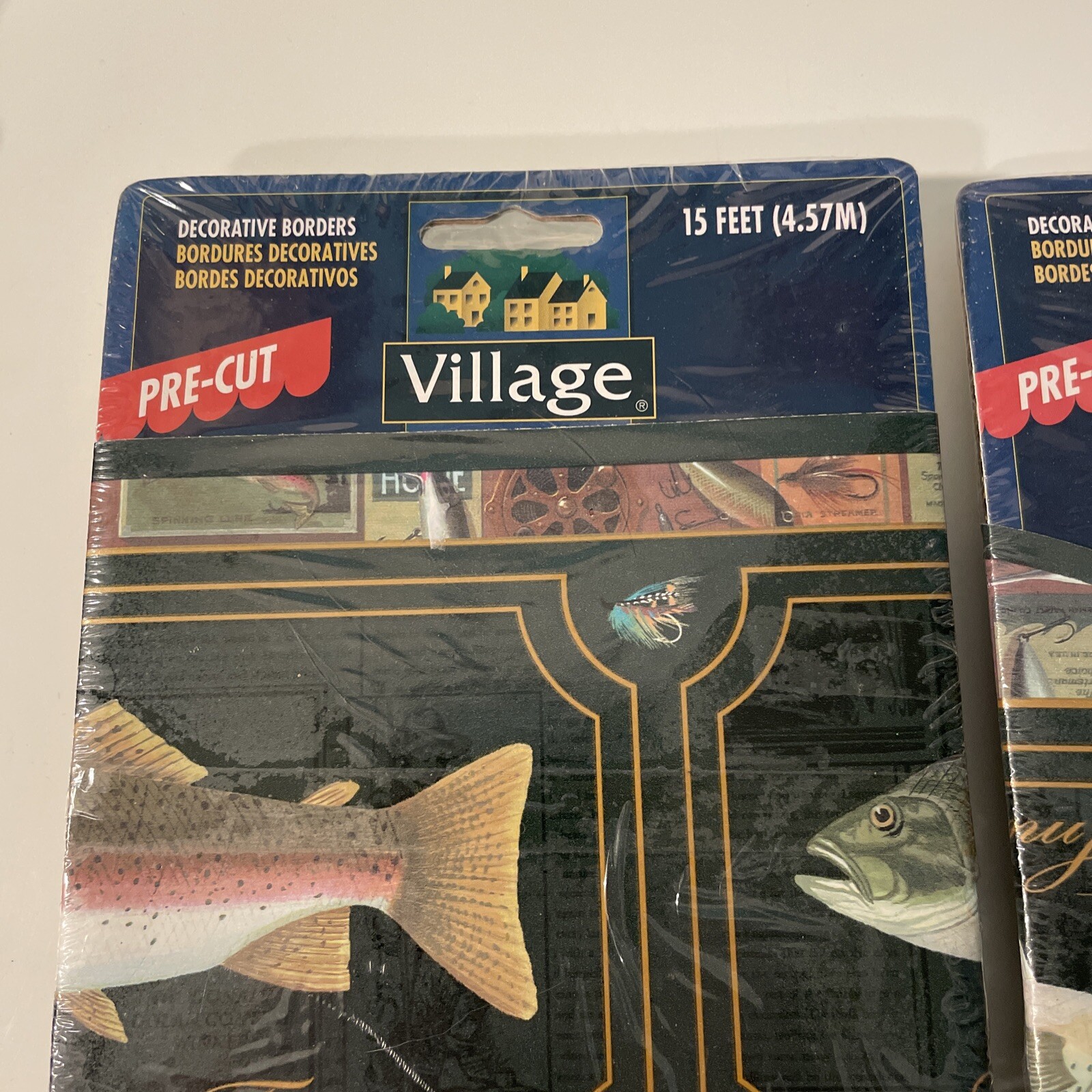 decorative wall border Fish Trout Bass Cabin Cottage 30 Feet X 6 Inch ...