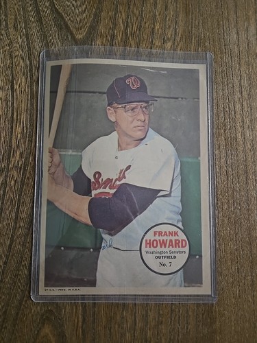 1967 TOPPS BASEBALL POSTER INSERT #7 FRANK HOWARD WASHINGTON SENATORS ...