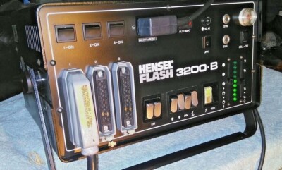 HENSEL FLASH 3200-B flash generator with heavy duty cables & large plug ...