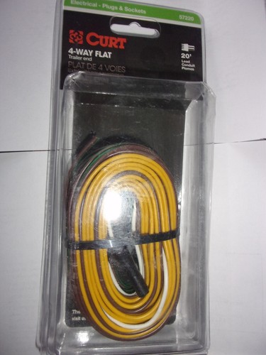 CURT 57220 20" 4-Way Flat Connector Plug Trailer End New | eBay