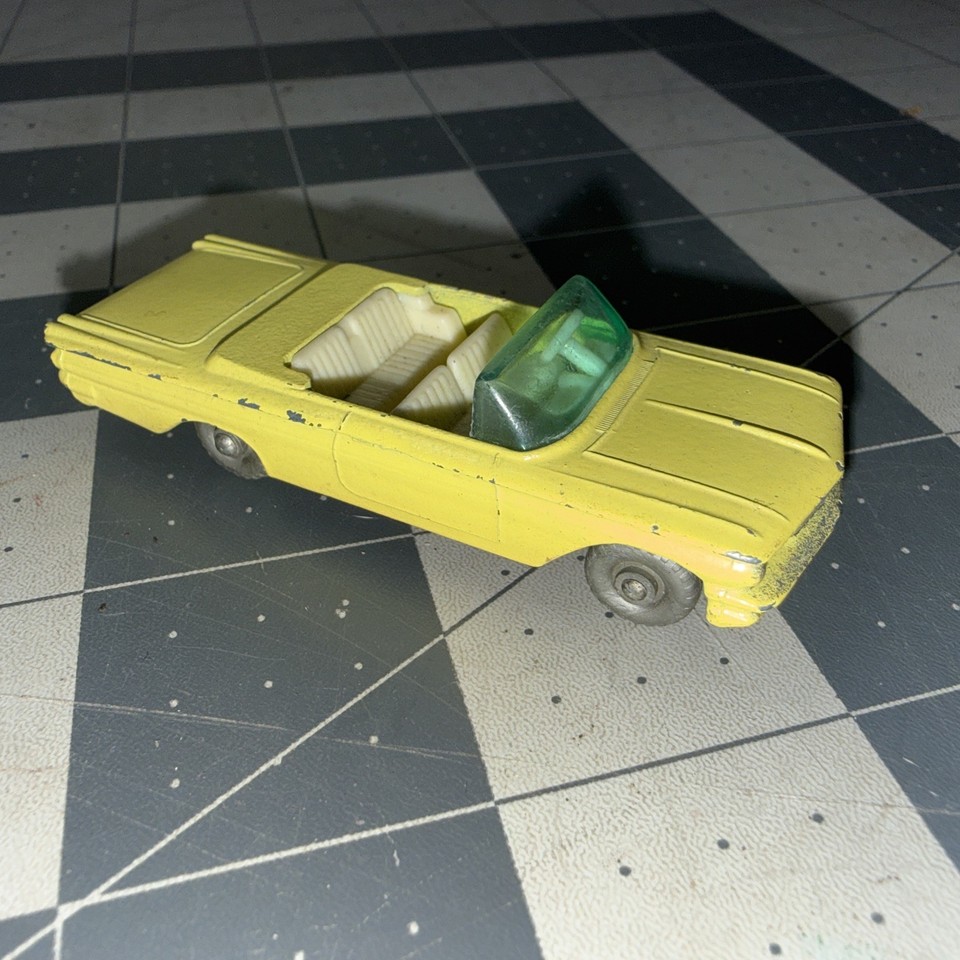 Vtg Lesney Matchbox Convertible Car #39 Pontiac Yellow Diecast Good ...