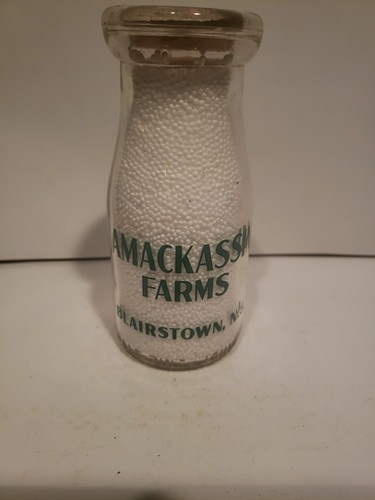 Amackassin Farms - Half Pint Milk Bottle - Blairstown, NJ | eBay