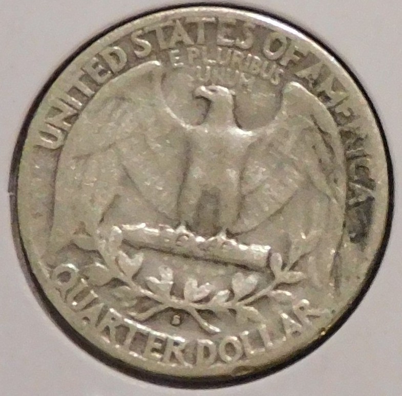 Silver Quarter - Washington - 1940-S (There are scratches under the rev ...