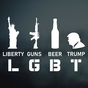LGBT Liberty Guns Beer Trump Vinyl Sticker | Car Decal | Trump 2024 | eBay