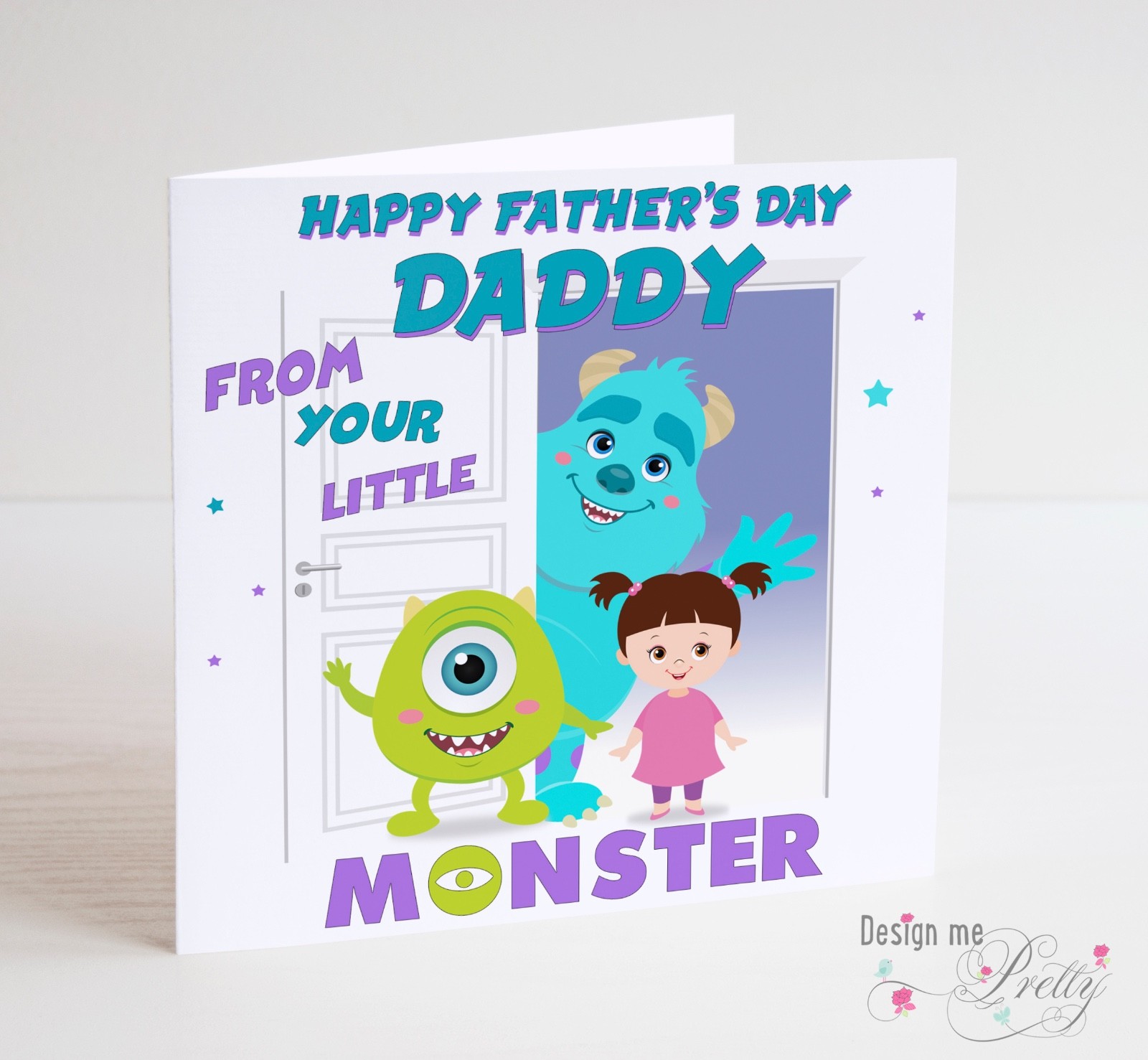 MONSTERS INC Fathers Day Card - Dad Daddy Father - SULLY MIKE BOO ...