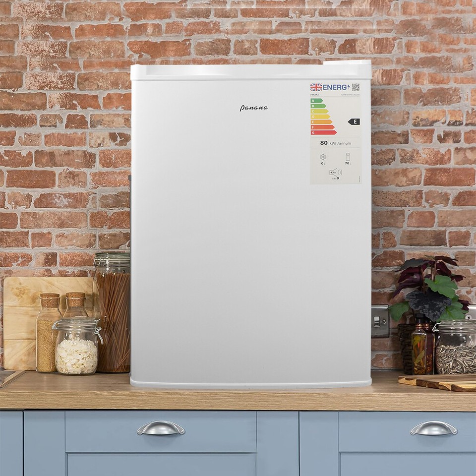 Panana 70 L Small Black Mini Deep Fridge Compact Huge Savings Table Top ...