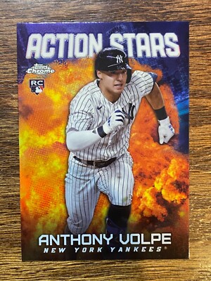 2023 Topps Chrome Update Action Stars Anthony Volpe RC Rookie Yankees # ...