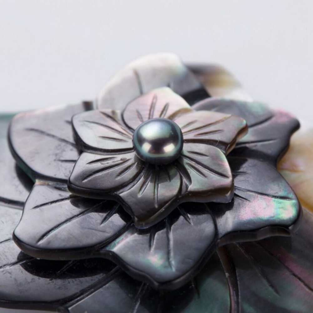 Natural Abalone Shell Flower Pendant Lucky Rope Necklace Elegant Diy ...