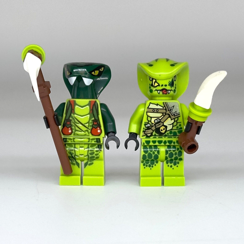 Lego Ninjago Spitta & Lasha Minifigures Green Snake njo498 njo497 ...
