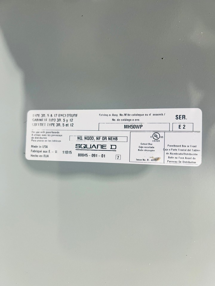 Square D MH50WP Series E2 Box Type 3r | eBay