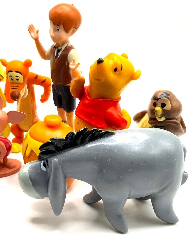 WINNIE THE POOH Figure Play Set DISNEY PVC TOY Tigger EEYORE Piglet ...
