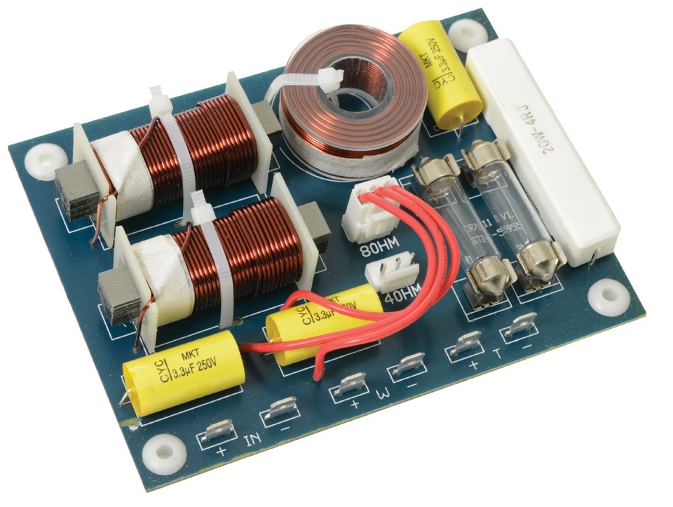 2-Way Speaker Crossover Replacement Passive Xover 200W 4/8 Ohm 12dB ...