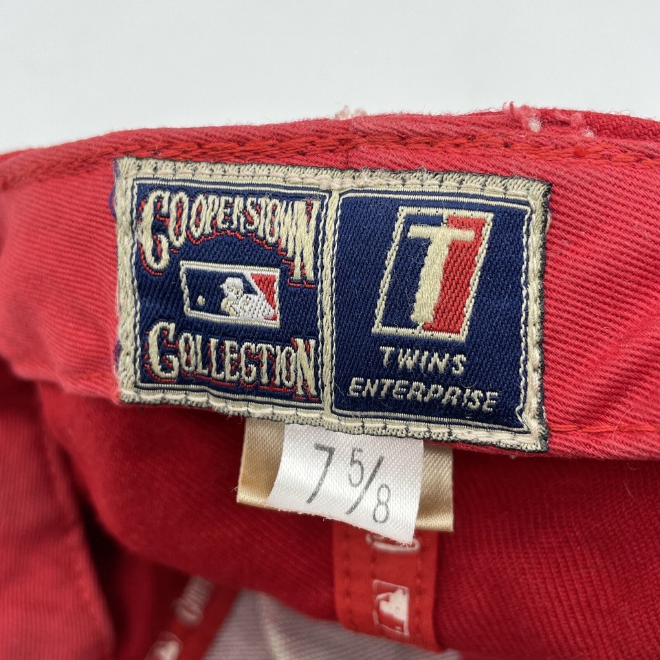 LA Dodgers Hat Twins Enterprise Fitted 7 5/8 Red Cooperstown Collection ...