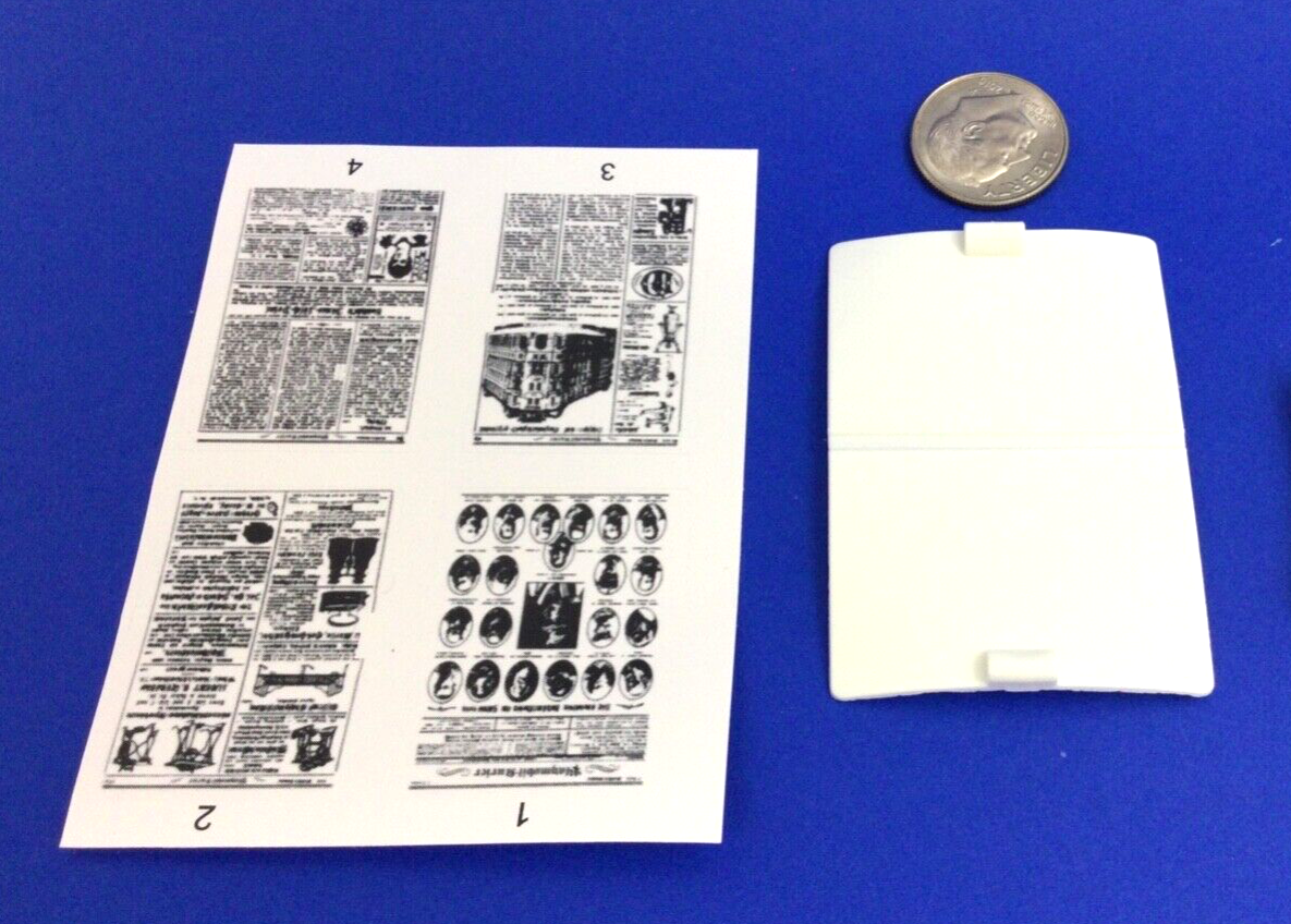 Playmobil Newspaper New ~ Stickers not Attached Dollhouse Miniature K38 ...