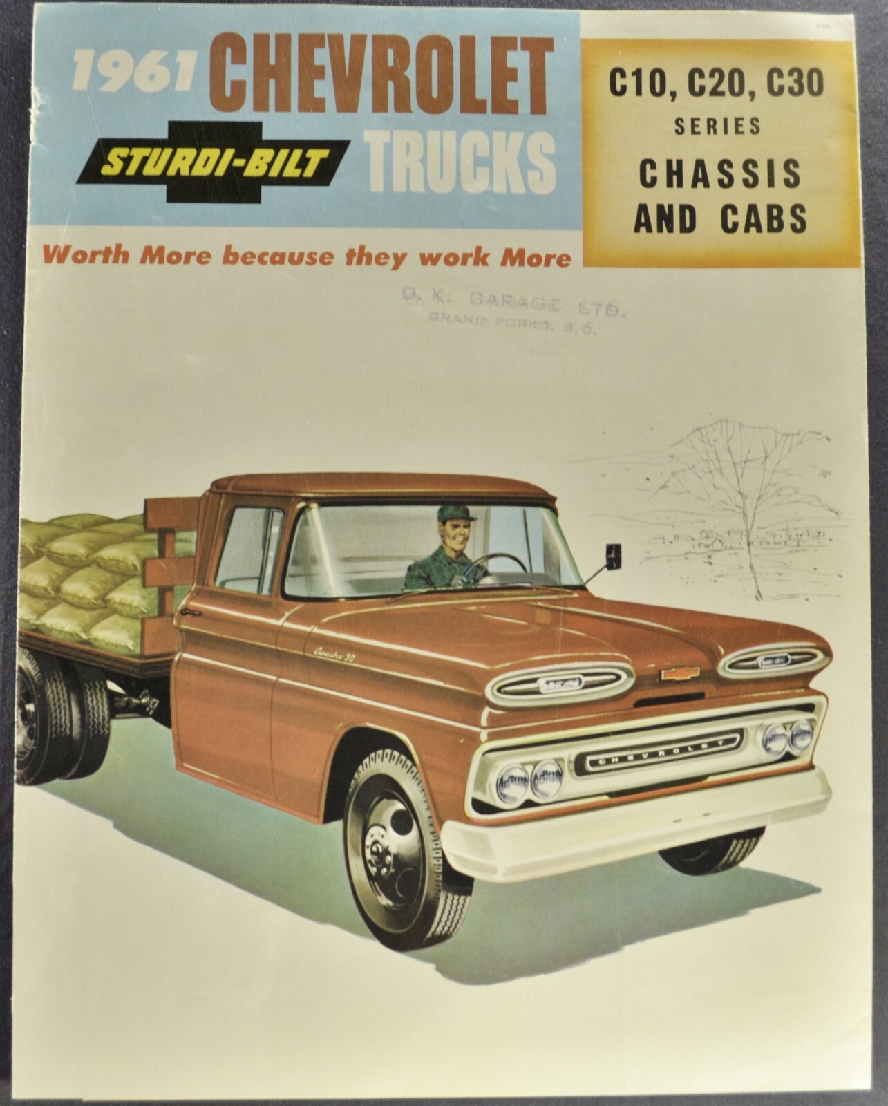 1961 Chevrolet C10 20 30 Truck Brochure Stake Flatbed Cargo Original 61 ...