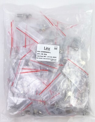 100 PCS - Linx Technologies CONSMA002-L SMA Connector Receptacle ...