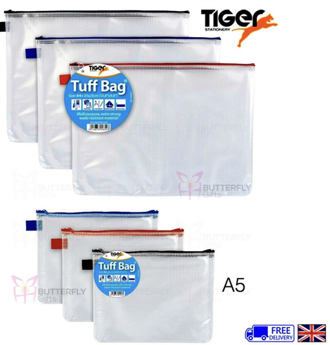 A5 TUFF BAGS- Heavy Duty Strong Water Resistant Storage Zip Wallet Case ...