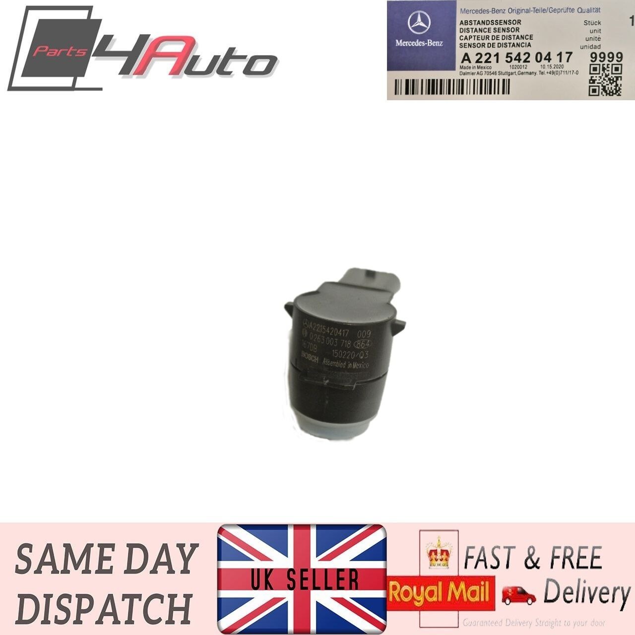 FOR MERCEDES BENZ Ultrasonic PDC Parking Sensor A2215420417 A0009052402 ...