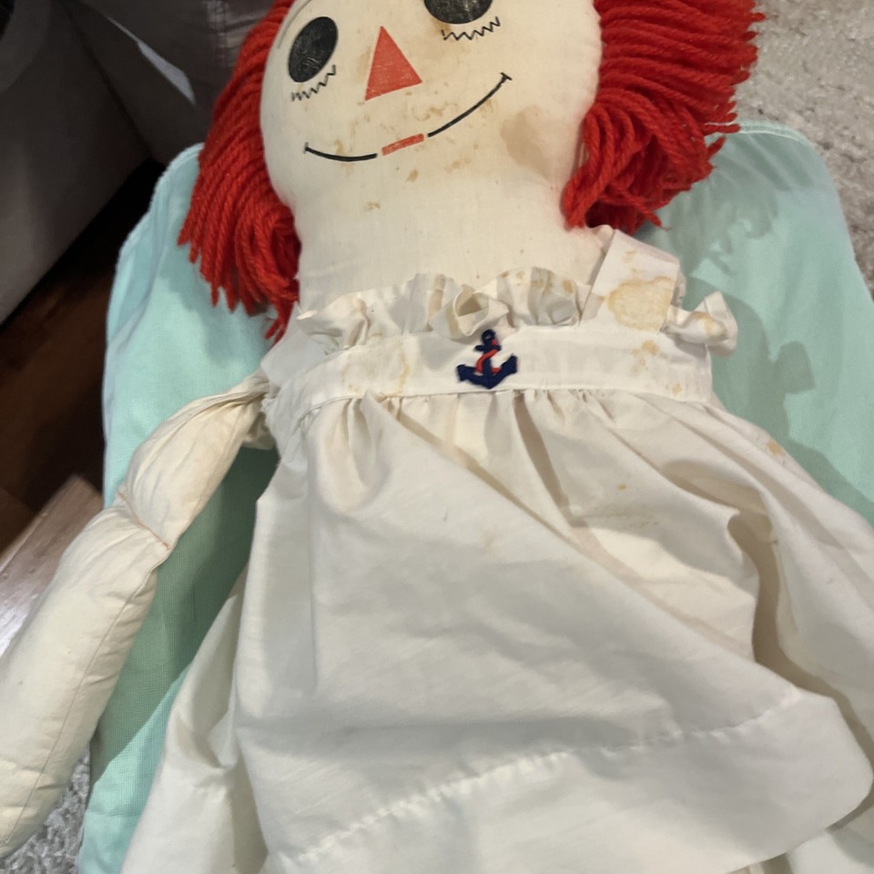 Raggedy Ann And Andy Doll Lot 34” Knickerbocker With I Love You Tattoo ...