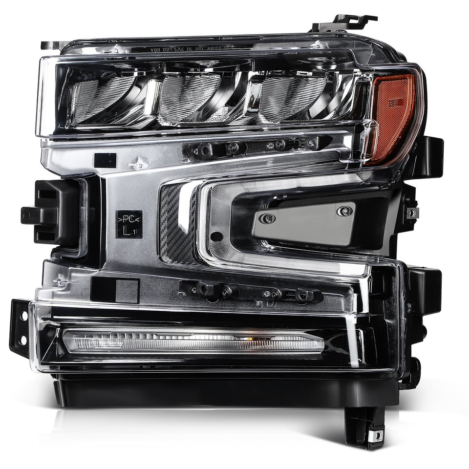 Left Side For 2019-2021 Chevy Silverado 1500 w/ Halogen Signal Bar ...