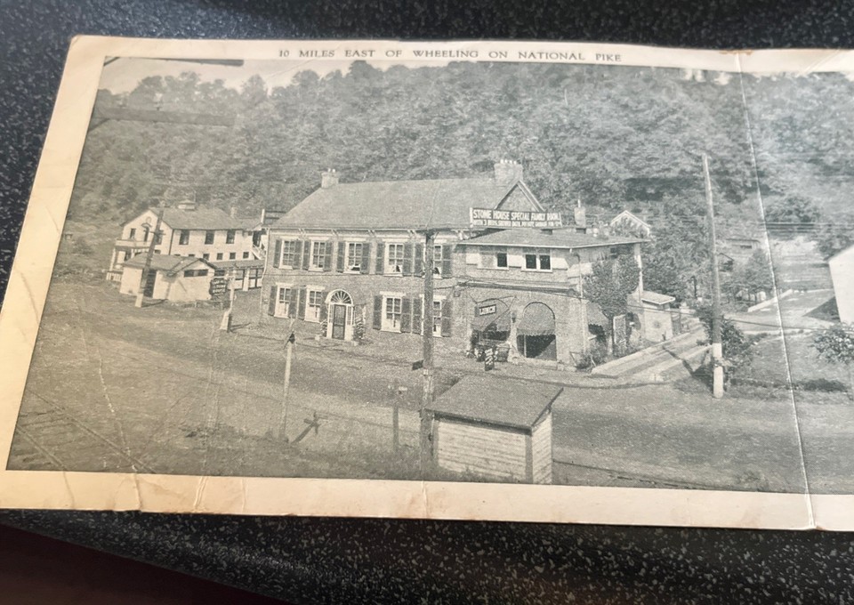 EARLY PANORAMIC POSTCARD- STONE HOUSE TOUR RESTS, RONEY'S POINT, WV | eBay