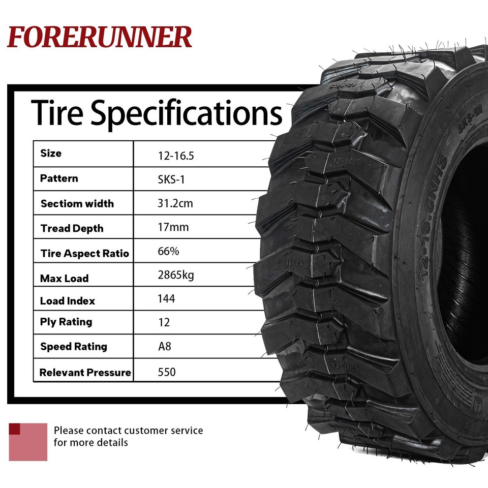 12x16.5 Heavy Duty 12-16.5 12 Ply Skid Steer Tire 12 16.5 for Bobcat | eBay