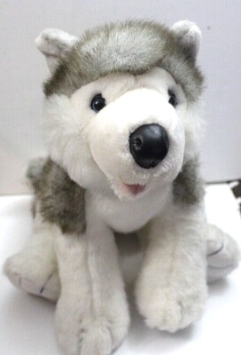 Build-a-Bear Husky Puppy Dog Siberian Husky Blue Eyes 14" Plush Stuffed ...