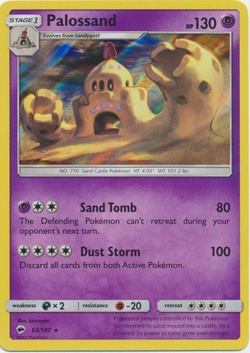 Holo Palossand 62/147 Rare SM - Burning Shadows Pokemon TCG | eBay