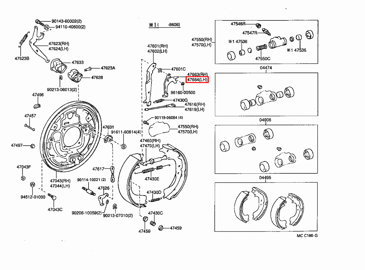 Genuine 4Runner VZN180 VZN110 VZN105 VZN100 RZN185 Rear LH Brake ...