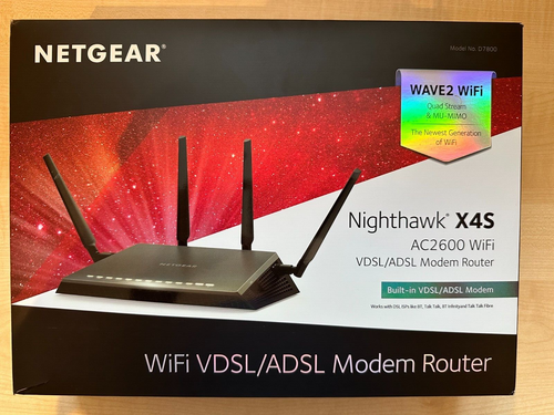 NETGEAR D7800 2600 Mbps 10/100 Wireless B Router (D7800100UKS) for sale ...