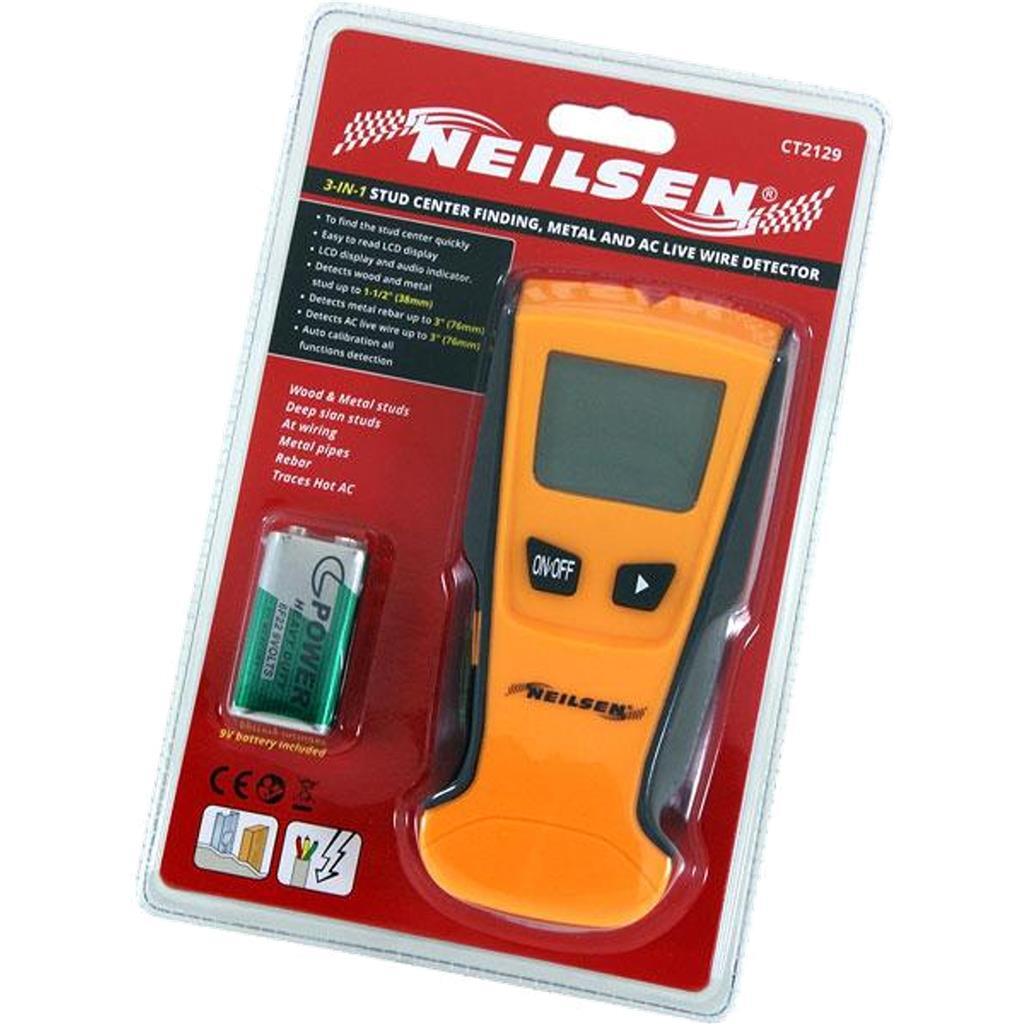 Neilsen 3-in-1 Construction Stud Center Finder Metal And Ac Live Wire ...