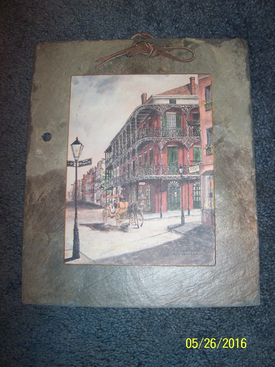 KNUT "KEN" ENGELHARDT Roofing Slate Art Print Royal Street Scene | eBay