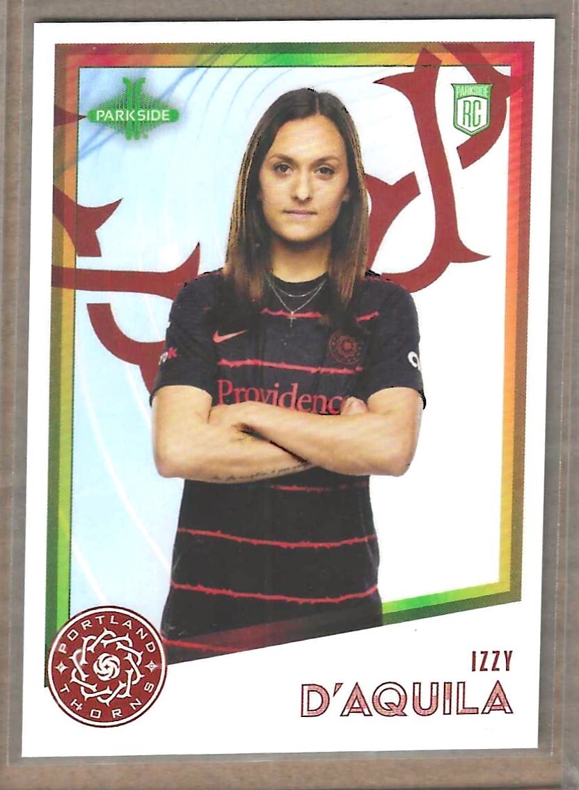 2023 PARKSIDE NWSL VOL 1 IZZY D'AQUILA BASE ROOKIE RC #97 PORTLAND ...