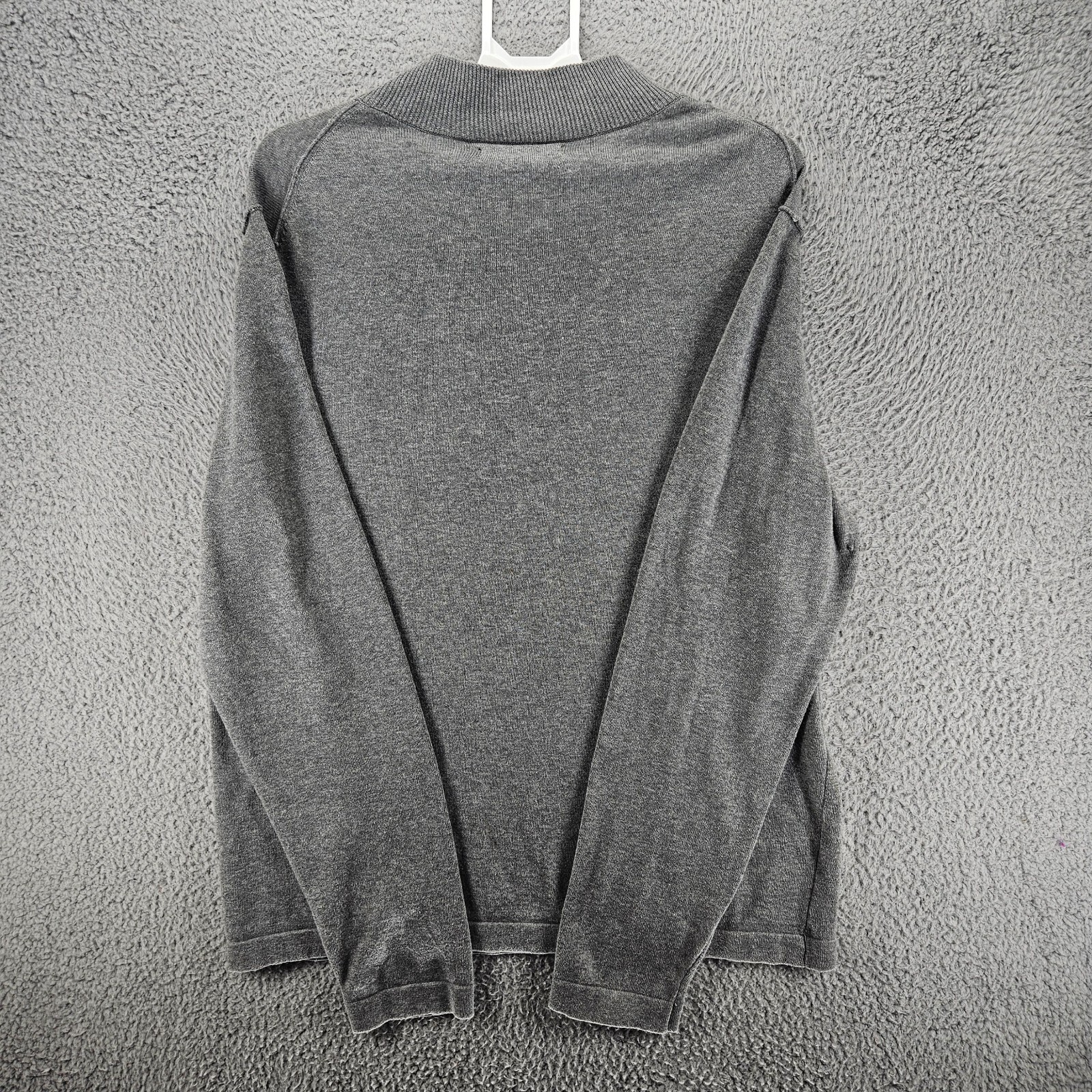 Grayson & Dunn Men's XL 1/4 Button Cotton Gray Long Sleeve - Flaw | eBay