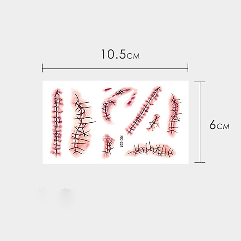 25pcs Acars Tattoos Scars Stickers Fake Scab Blood Halloween Sticker ...